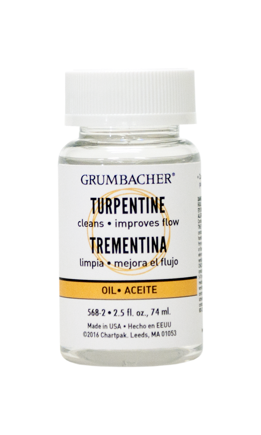 Turpentine, 2.5 oz. - Grumbacher Art